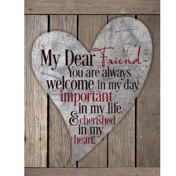 Dexsa My Dear Friend New Horizons Textual Art Wood Plaque & Reviews ...