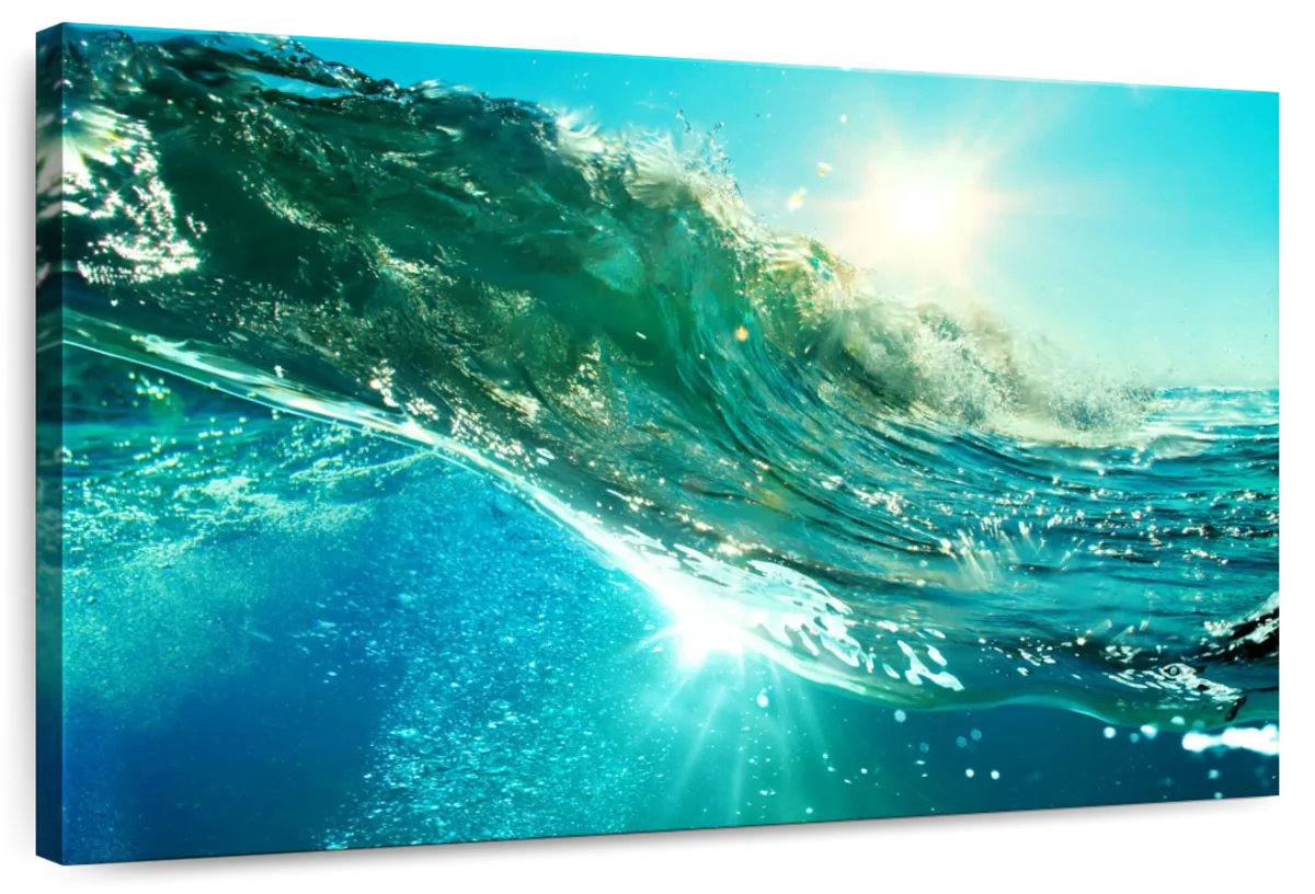 Beachcrest Home™ Gillard Sunlit Ocean Wave | Wayfair