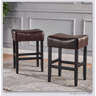 Latitude Run® 26-Inch Backless Counter Stools, 2-Pcs Set, Marbled Brown ...