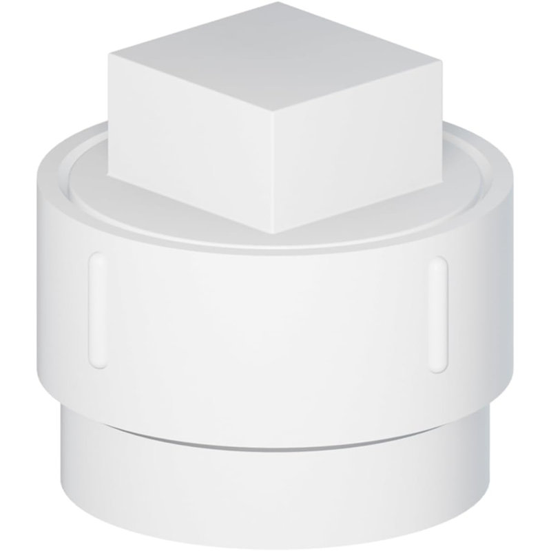 Supply Giant 2 in. White PVC DWV Cleanout Adapter with C.O. Plug, Slip ...