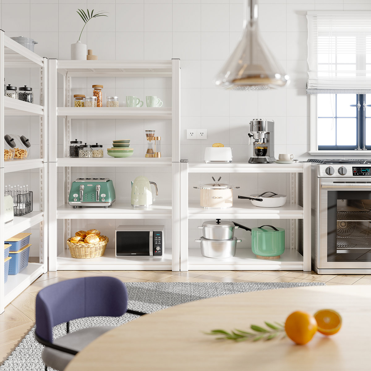 Rebrilliant Mabiya Steel Height -Adjustable Shelving Unit Storage ...