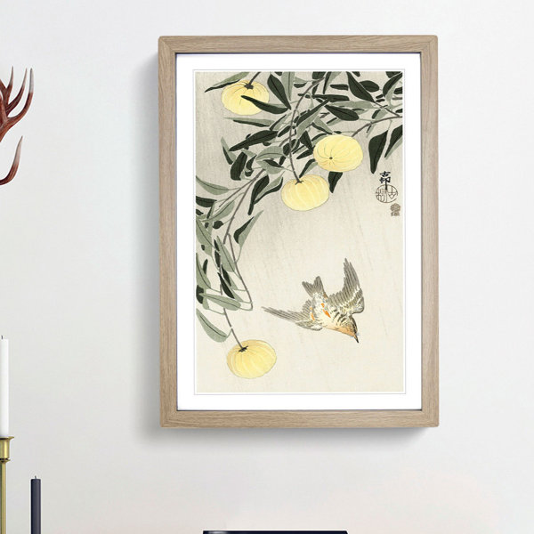 East Urban Home Cuckoo Bird in Flight by Ohara Koson - Picture Frame ...