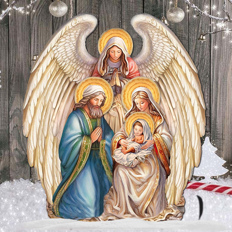 Designocracy Nativity with Angel Figurine | Wayfair