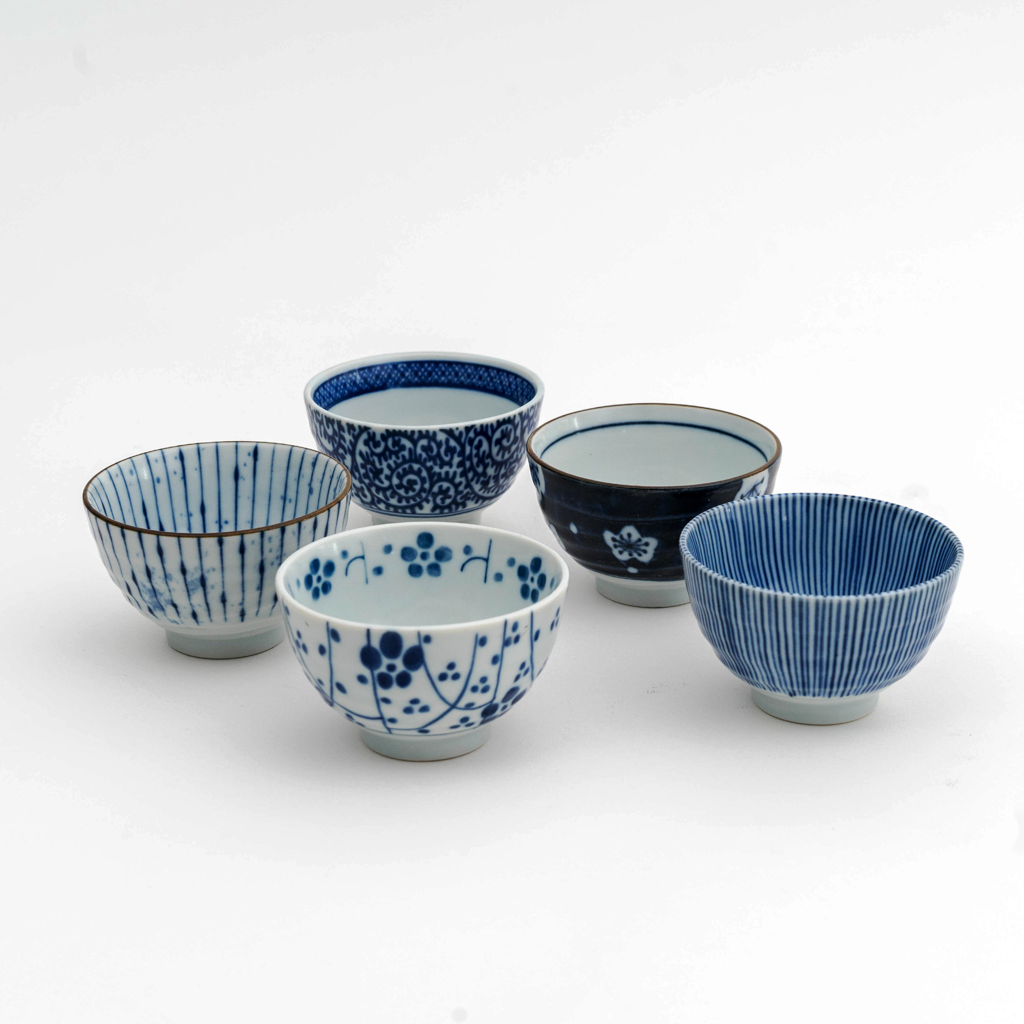 Red Barrel Studio Japanese Indigo-dyed Small Bowl Gift Set 5pcs ...