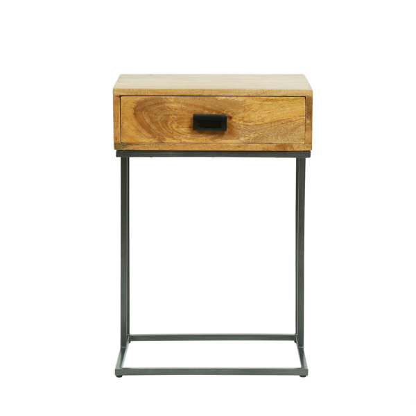 Latitude Run® Mango Wood C-Shaped Side Table | Wayfair