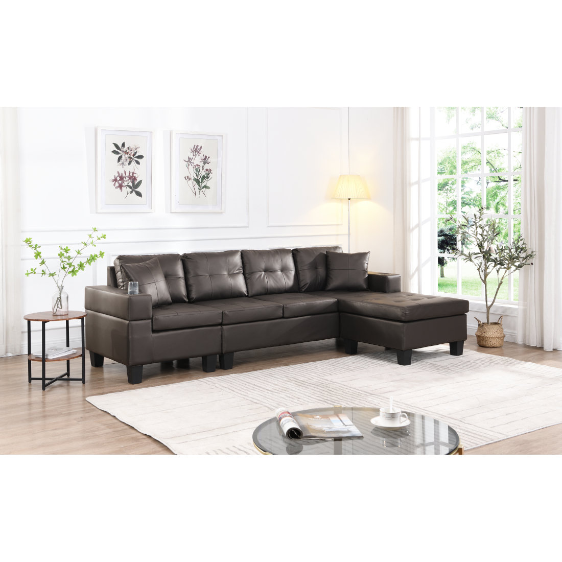 Corrigan Studio® Modern Sofa Sectional Sofa Set For Living Room With L ...