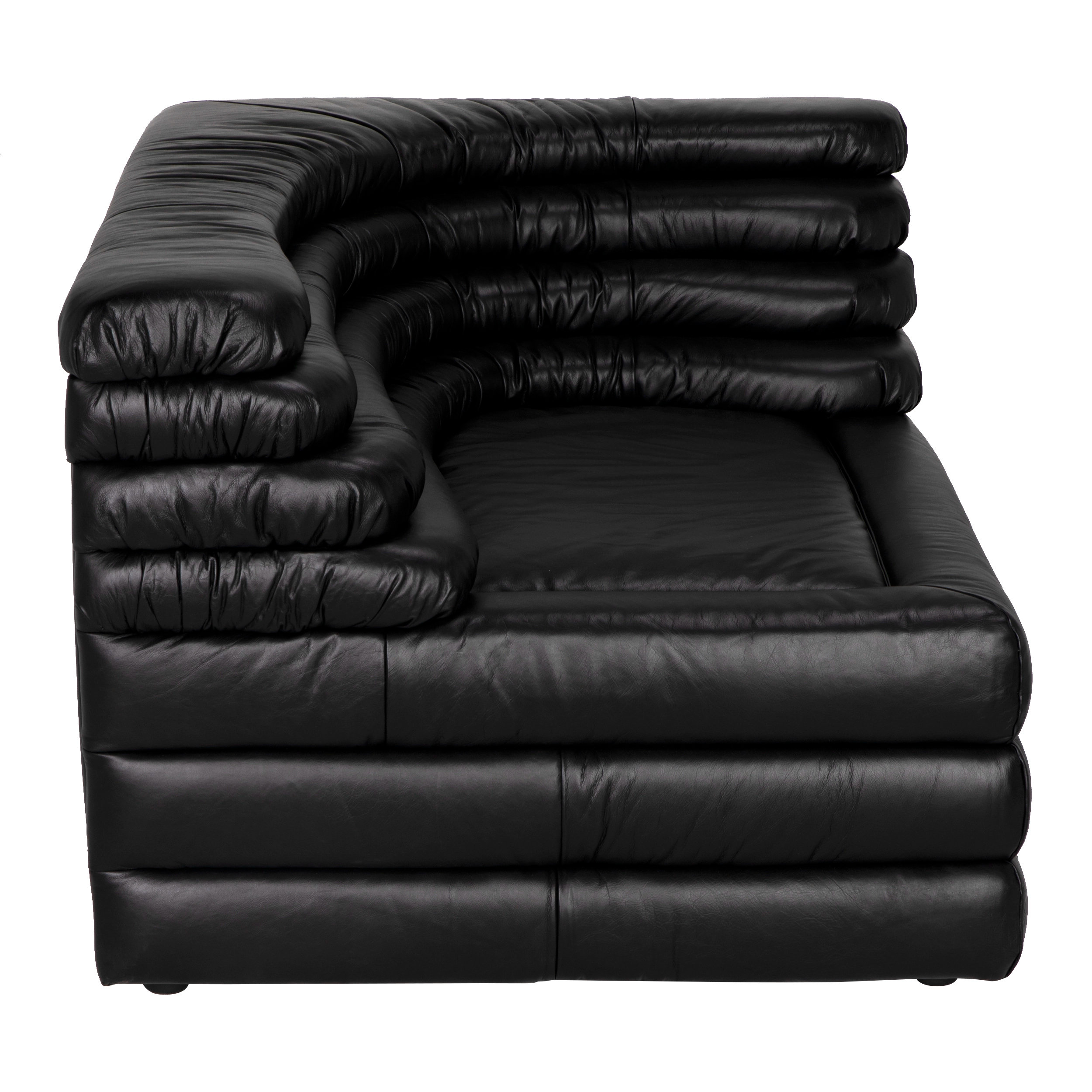 Noir Bandera Upholstered Leather Chaise Lounge | Wayfair
