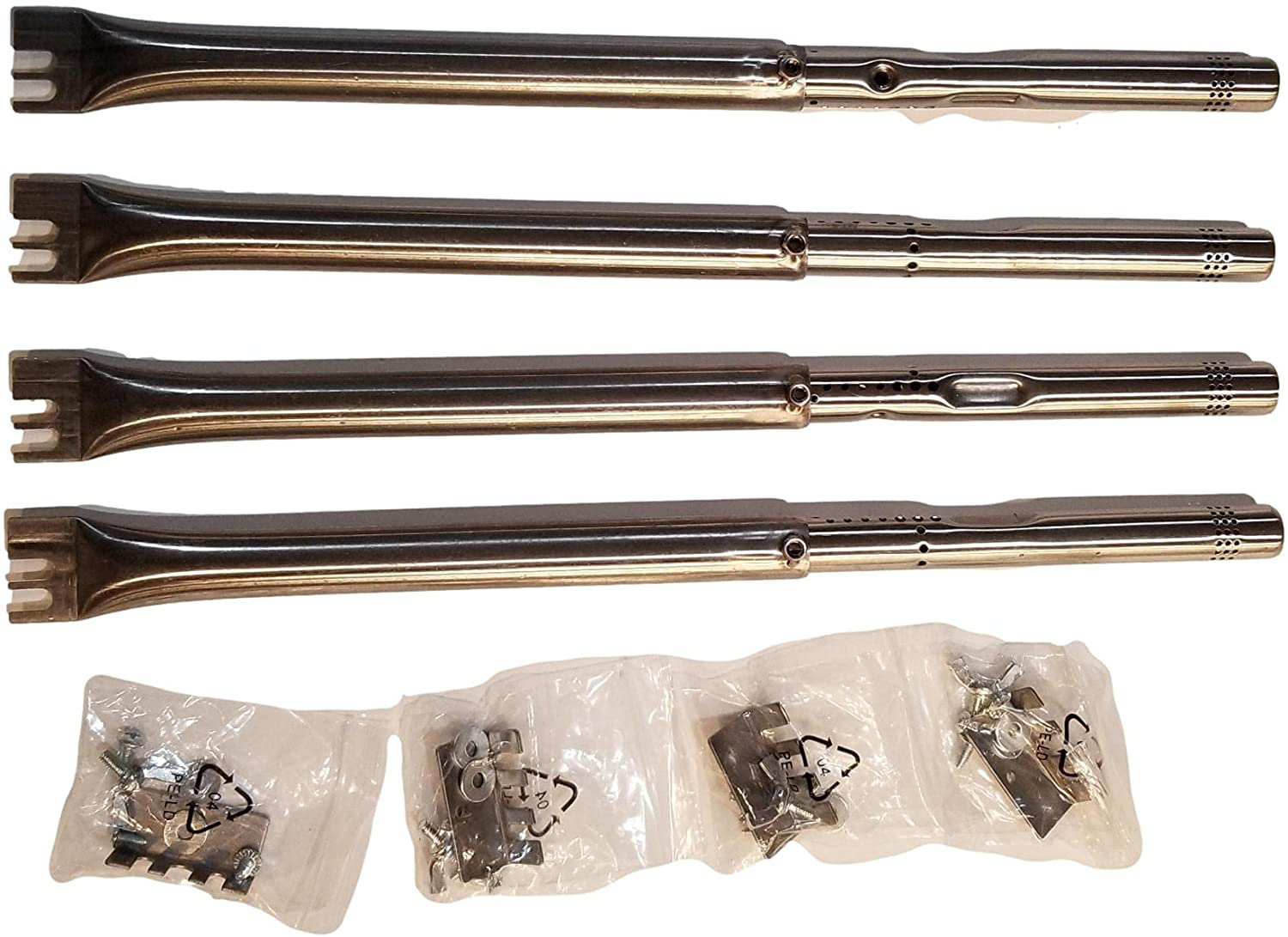 Quickflame Pack of 4 Burners and Crossover Tube Kit for Charbroil ...