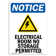 SignMission OSHA Notice - Electrical Room No Sign With Symbol | Heavy ...