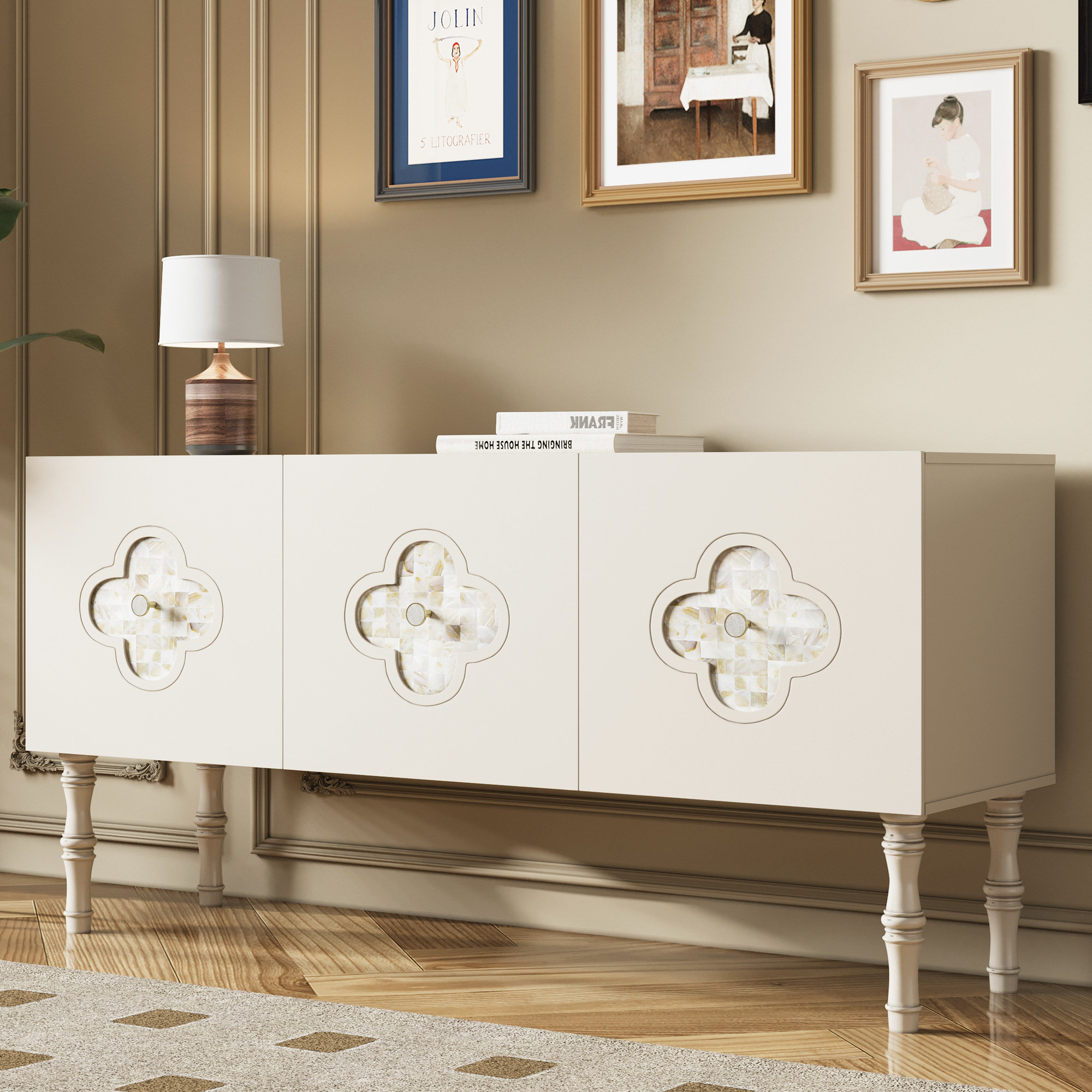 Charlton Home® Garip 55.11 Inch Wide Modern Dining Sideboards | Wayfair