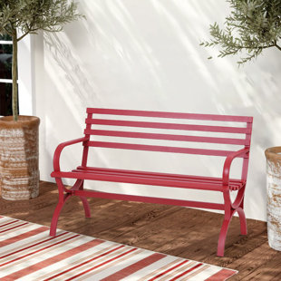 Red Outdoor Benches You'll Love | Wayfair