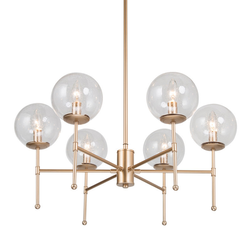 Greyleigh™ Ledger 6 - Light Dimmable Wagon Wheel Chandelier & Reviews ...