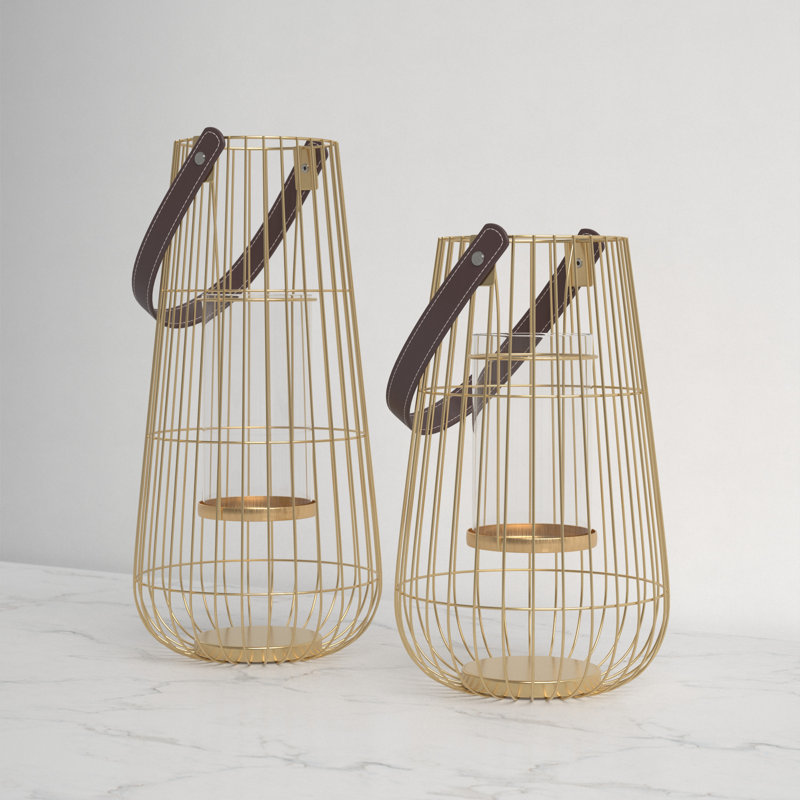 Kelly Clarkson Home 2 Piece Metal Tabletop Candle Lantern Set | Wayfair