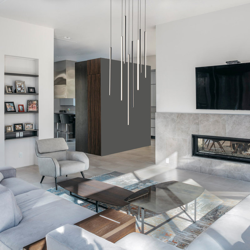 Wrought Studio™ Caylah Cluster Cylinder LED Pendant for Stairs ...