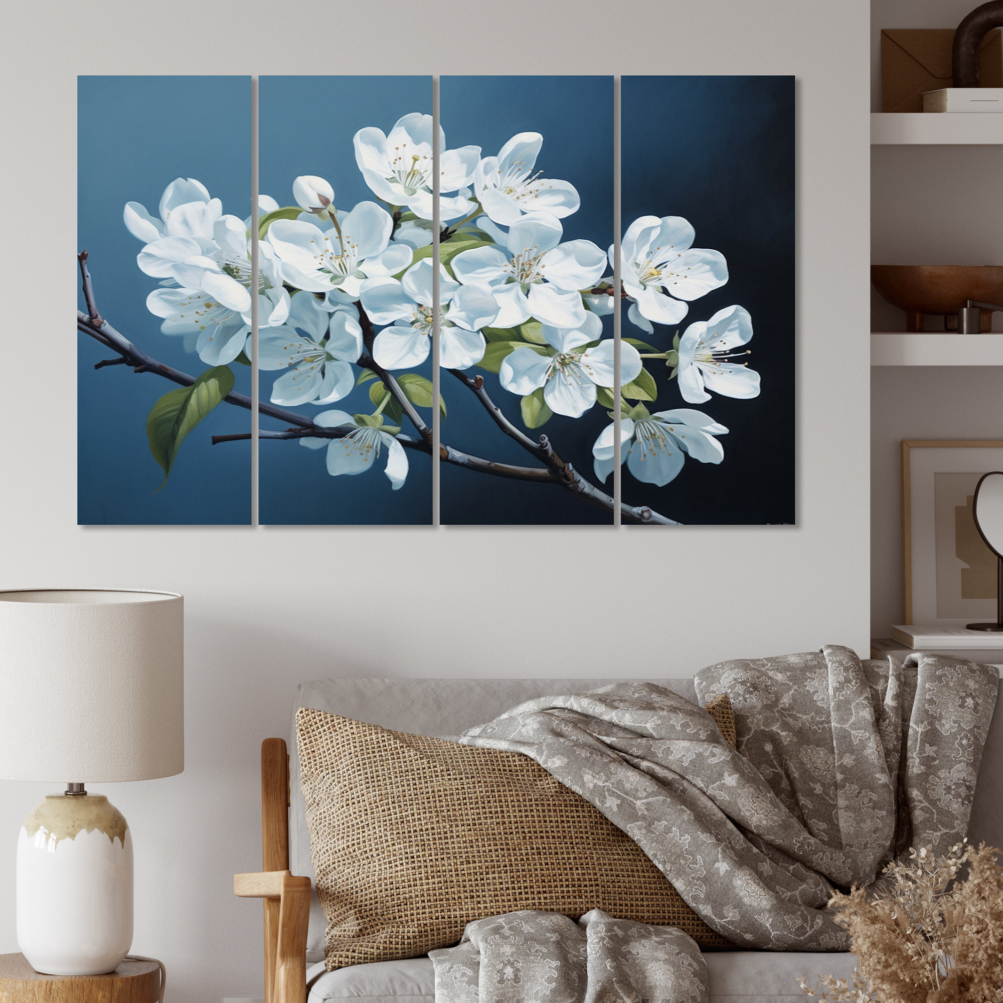 Design Art Apple Blossom Monochromatic Elegance VIII - Apple Blossom ...