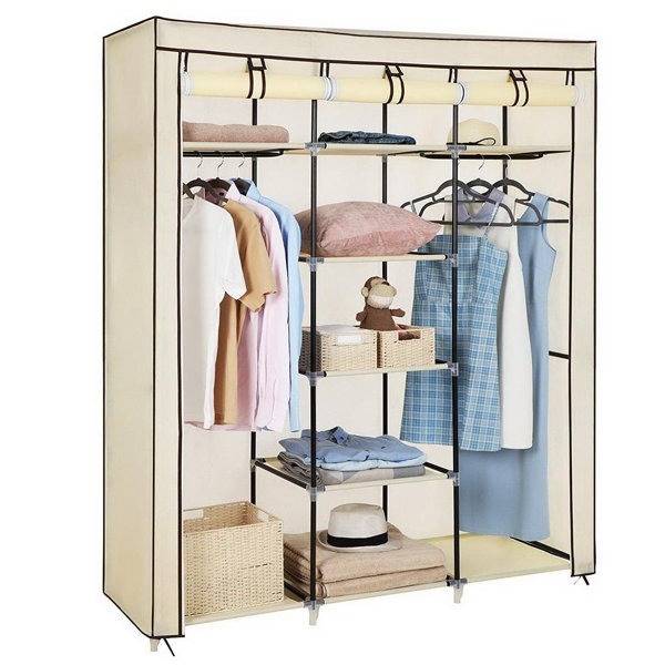 Ebern Designs Raimondo 59.06" W Portable Wardrobe & Reviews | Wayfair