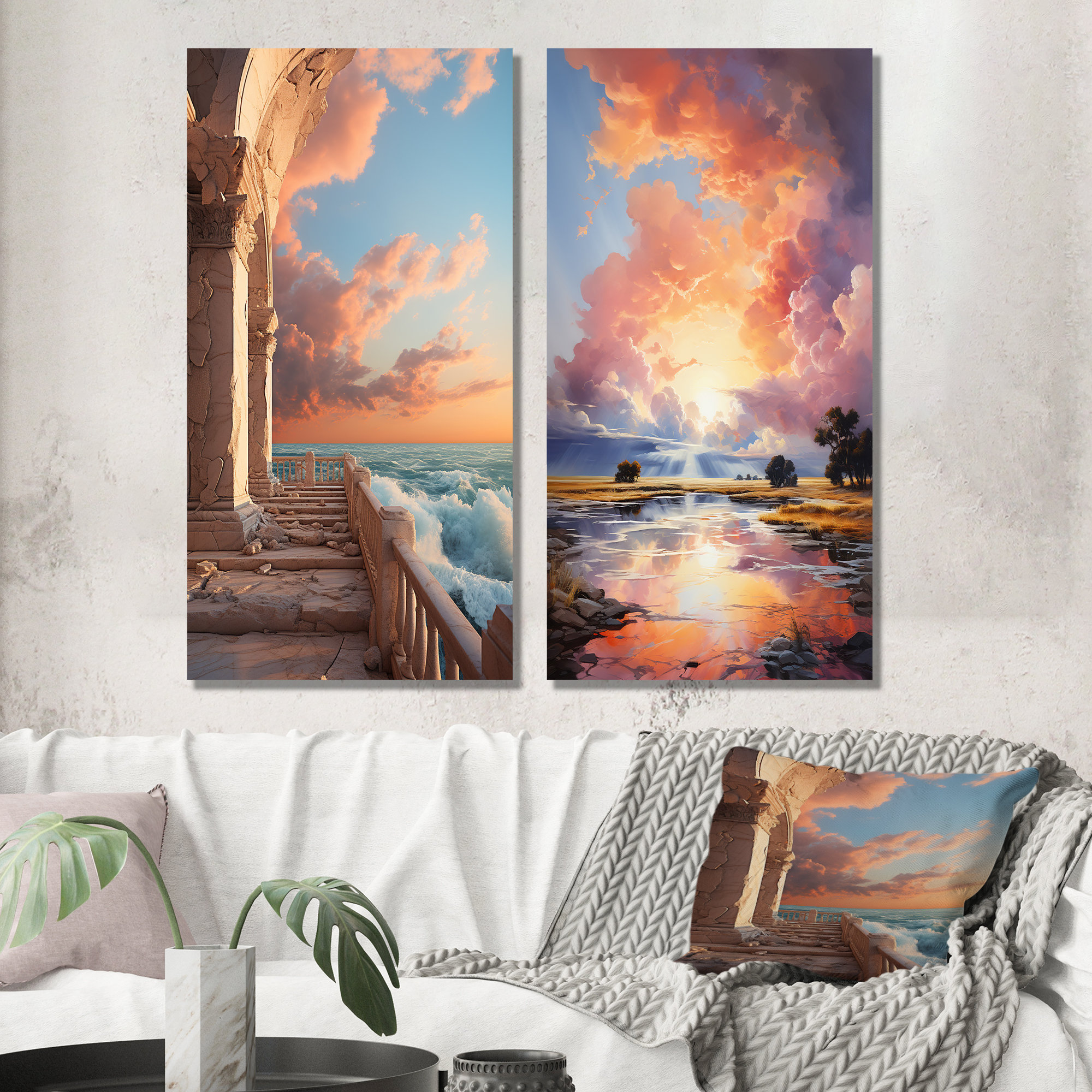 Highland Dunes Echoes Of Magical Firmament - Sky Wall Decor Set Of 2 ...