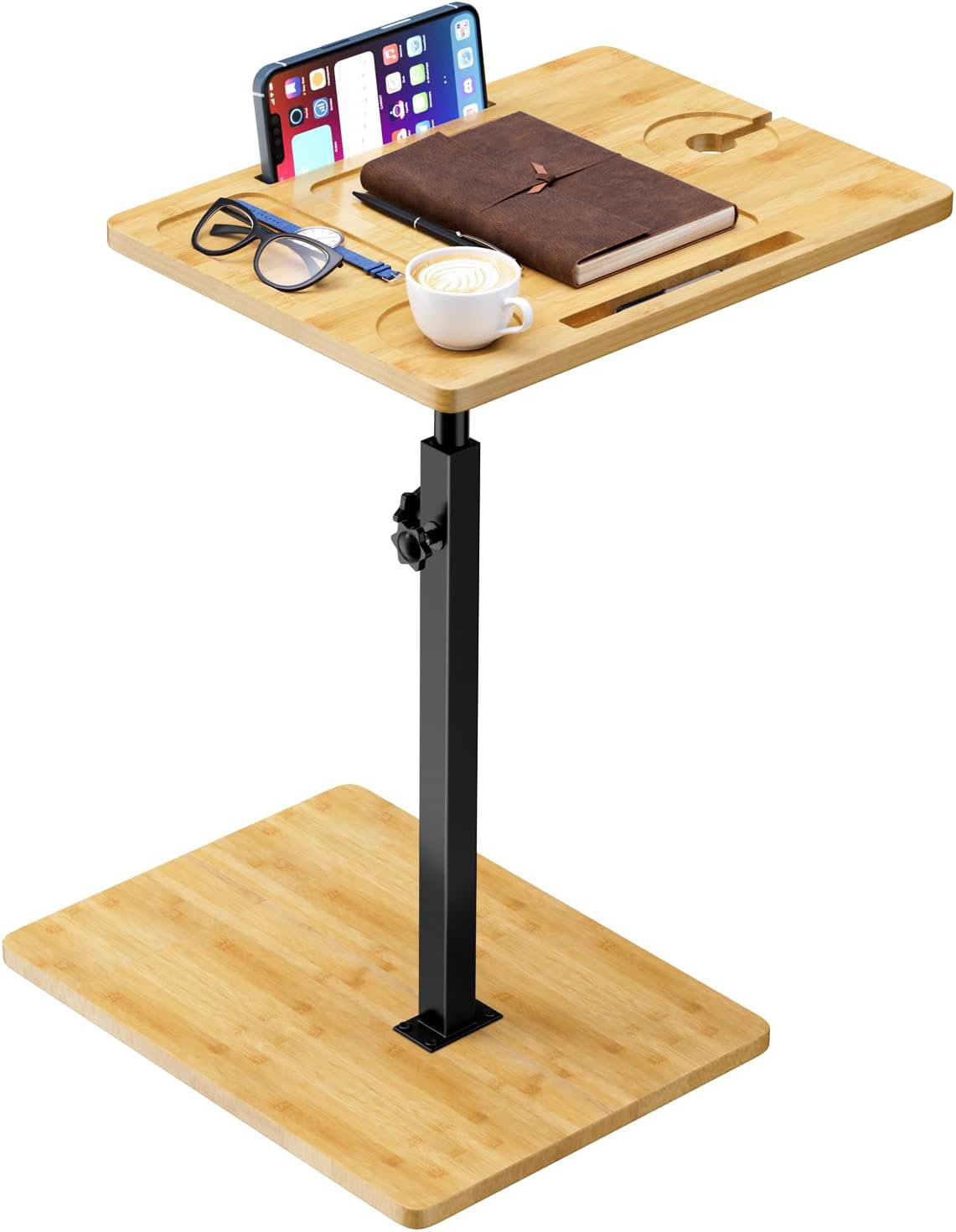 17 Stories Veronica Adjustable Height, 360Â°Swivel Wider TV Tray Table ...