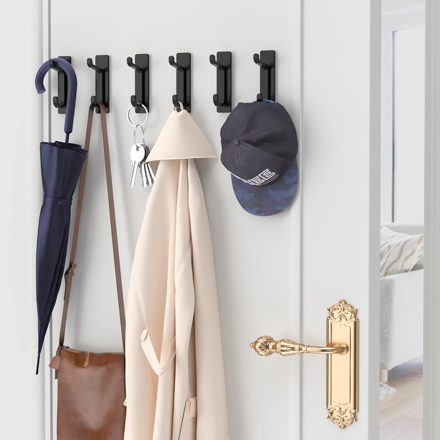 Ebern Designs 12-Pack Self Adhesive Hooks For Hanging Towels Coat ...