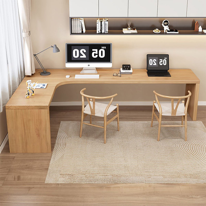 Furnire Lewi Burlywood Rectangular Solid Wood desks | Wayfair