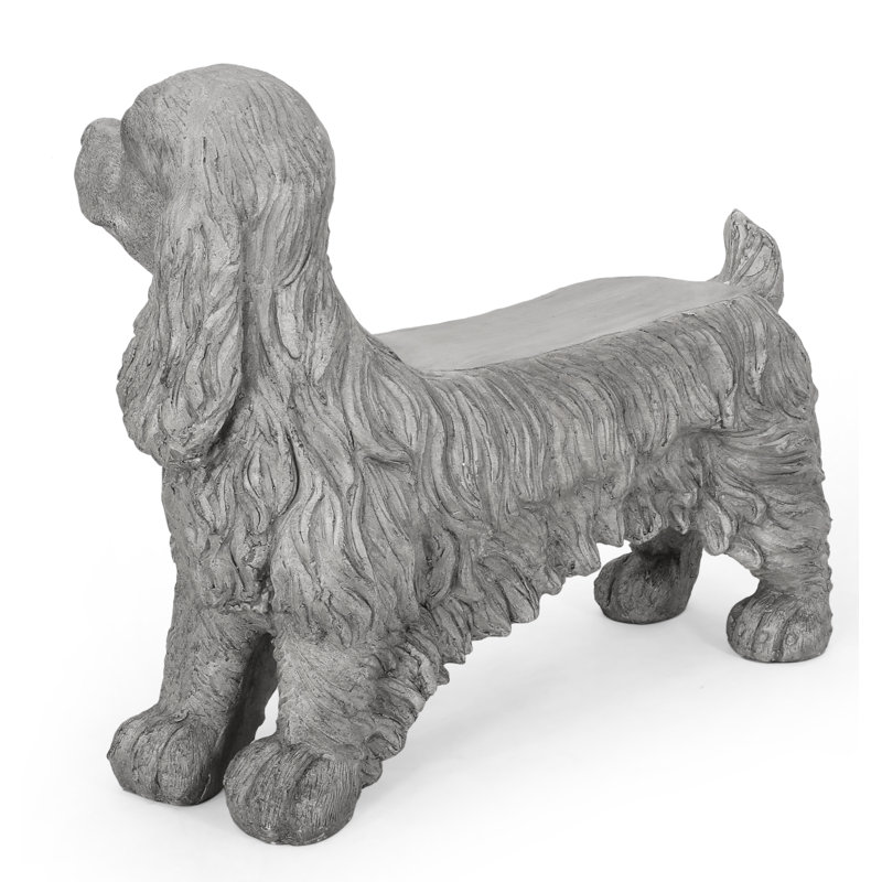 Red Barrel Studio® Jordana Cocker Spaniel Stone Garden Bench & Reviews ...