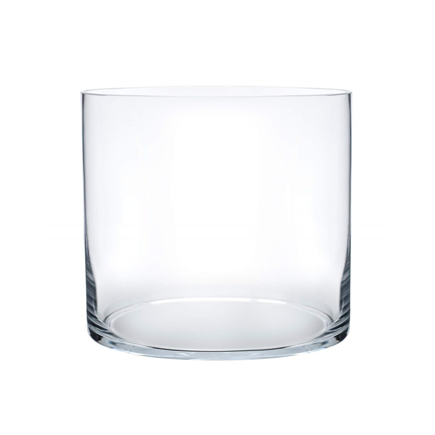 Ebern Designs Khyrin Clear White Indoor/Outdoor Glass Table Vase ...