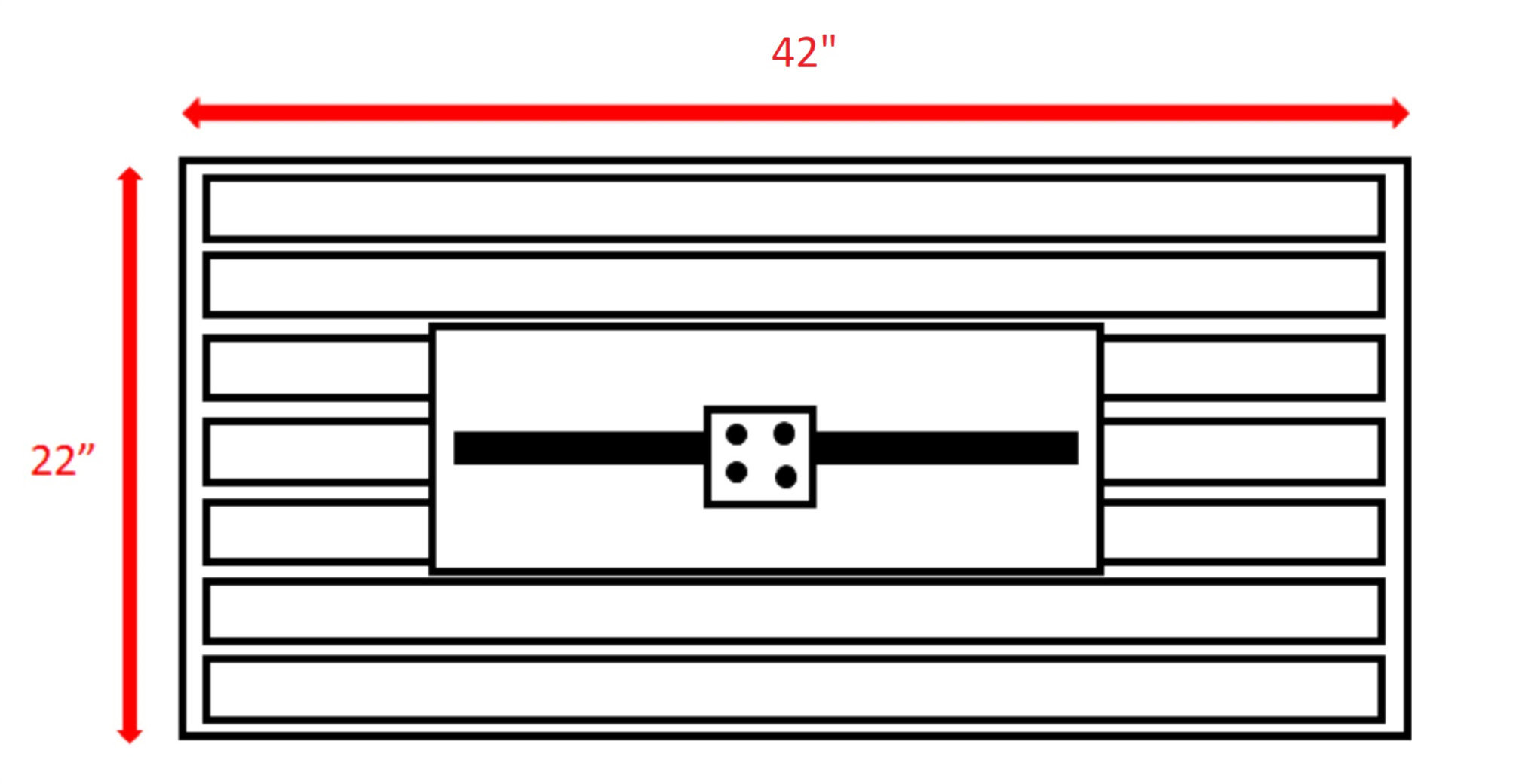 Latitude Run® 43" Smoked Glass Metal Rectangle Fire Pit | Wayfair