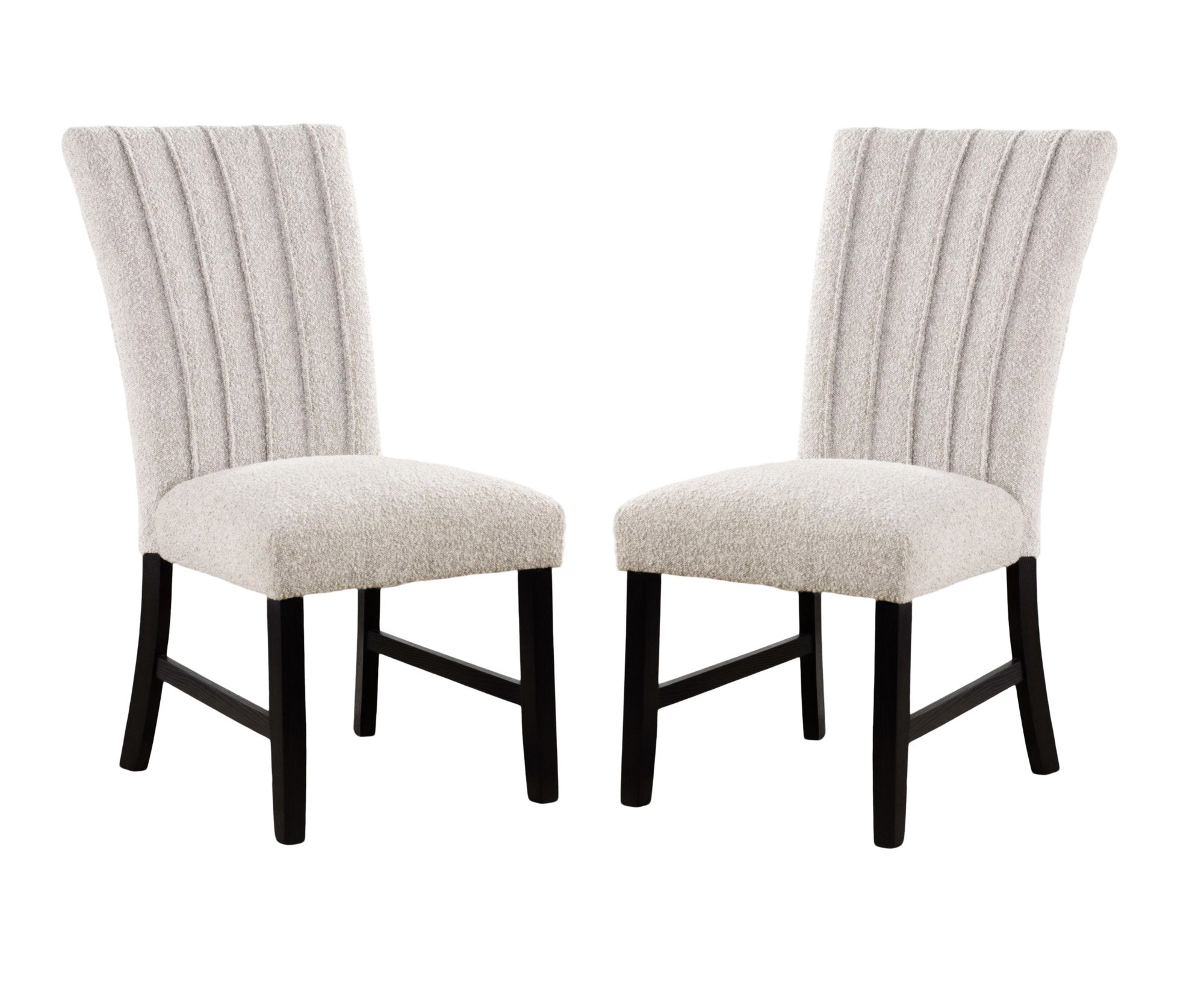 Red Barrel Studio® Unique Contemporary Gray Boucle Fabric Set Of 2Pc ...