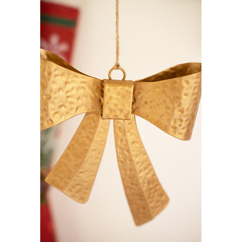 The Holiday Aisle® Antique Gold Metal Bow Lilliah | Wayfair