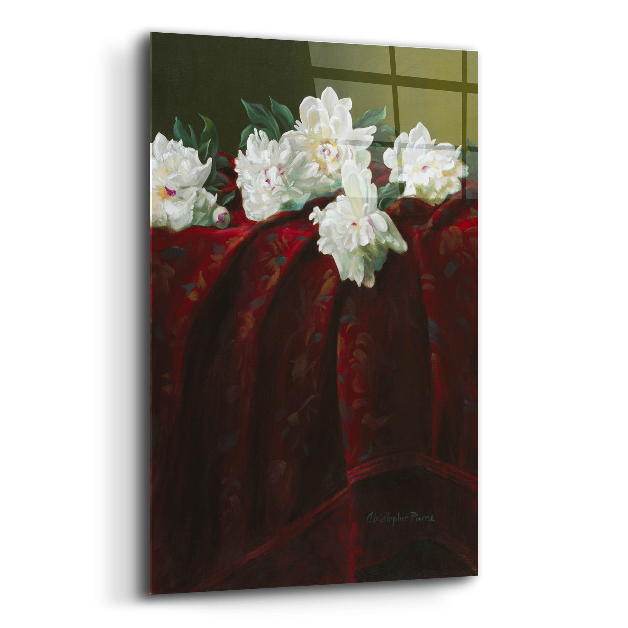 Winston Porter Peonies On Crimson On Plastic / Acrylic by Christopher ...