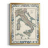17 Stories Bordered Map Of Italy Premium Framed Print - Ready To Hang ...