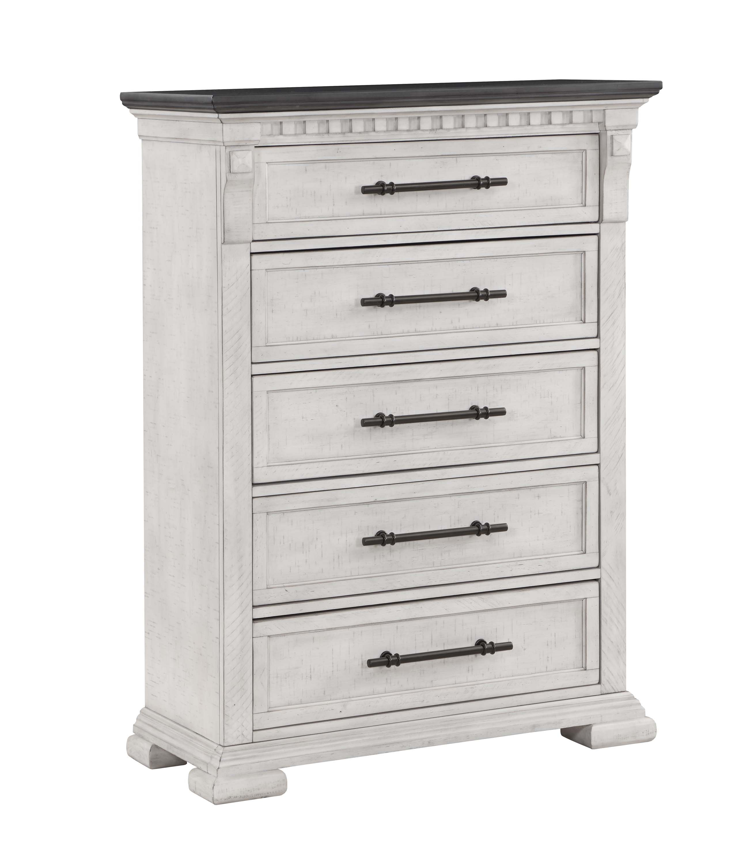 Canora Grey Transitional Style 5-Drawer Chest Made with Wood in Antique ...