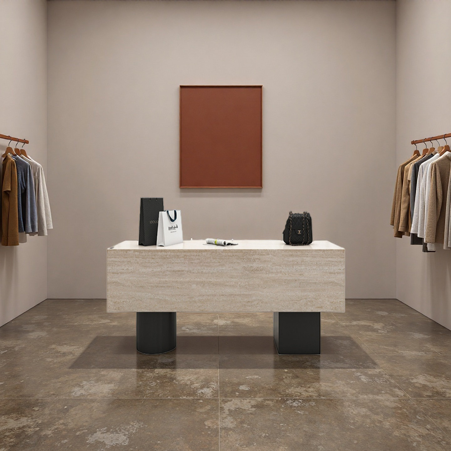 Hokku Designs Simple and modern clothing store display table | Wayfair