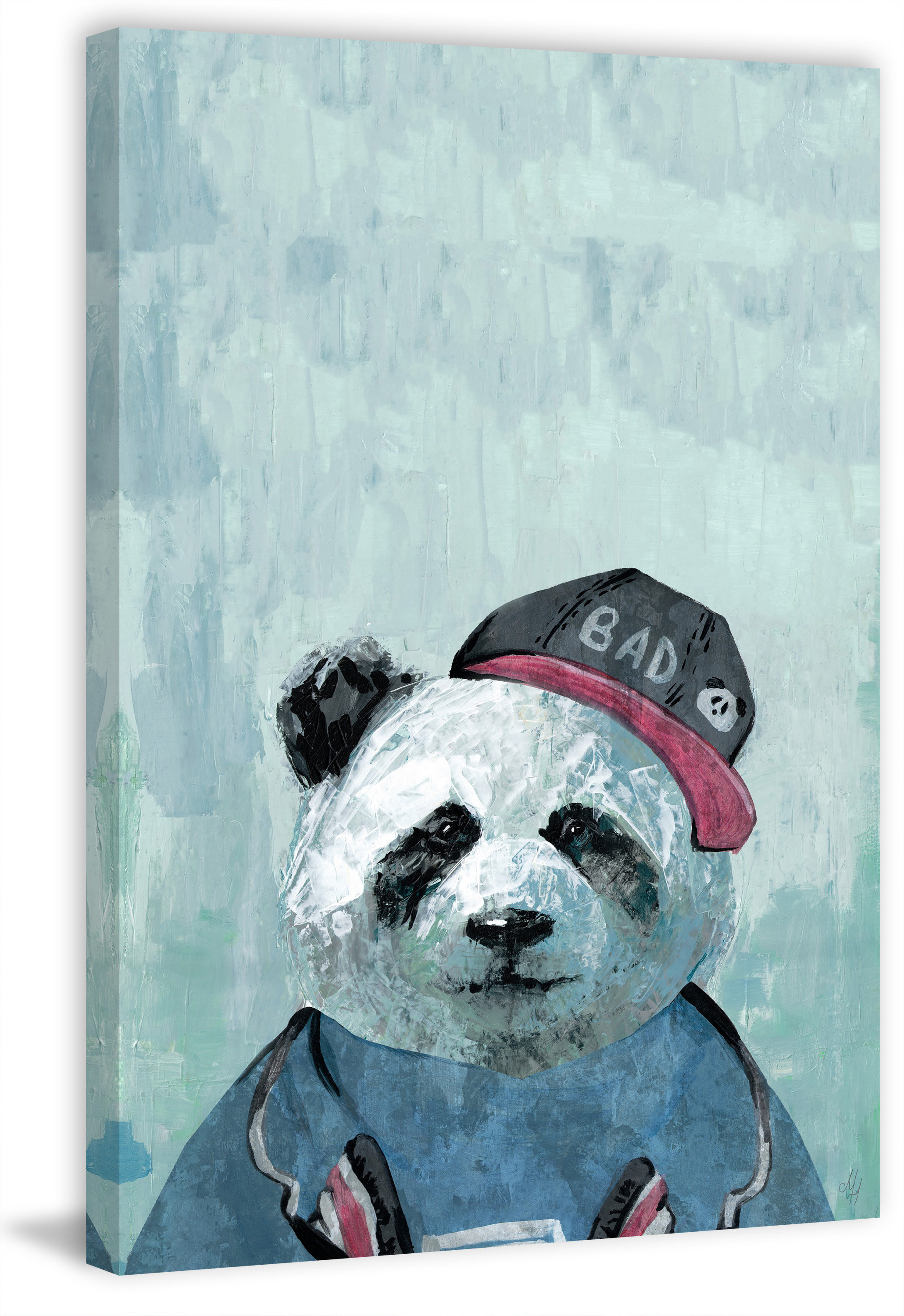 Wrought Studio™ 'Bad Panda' Art Print on Wrapped Canvas | Wayfair