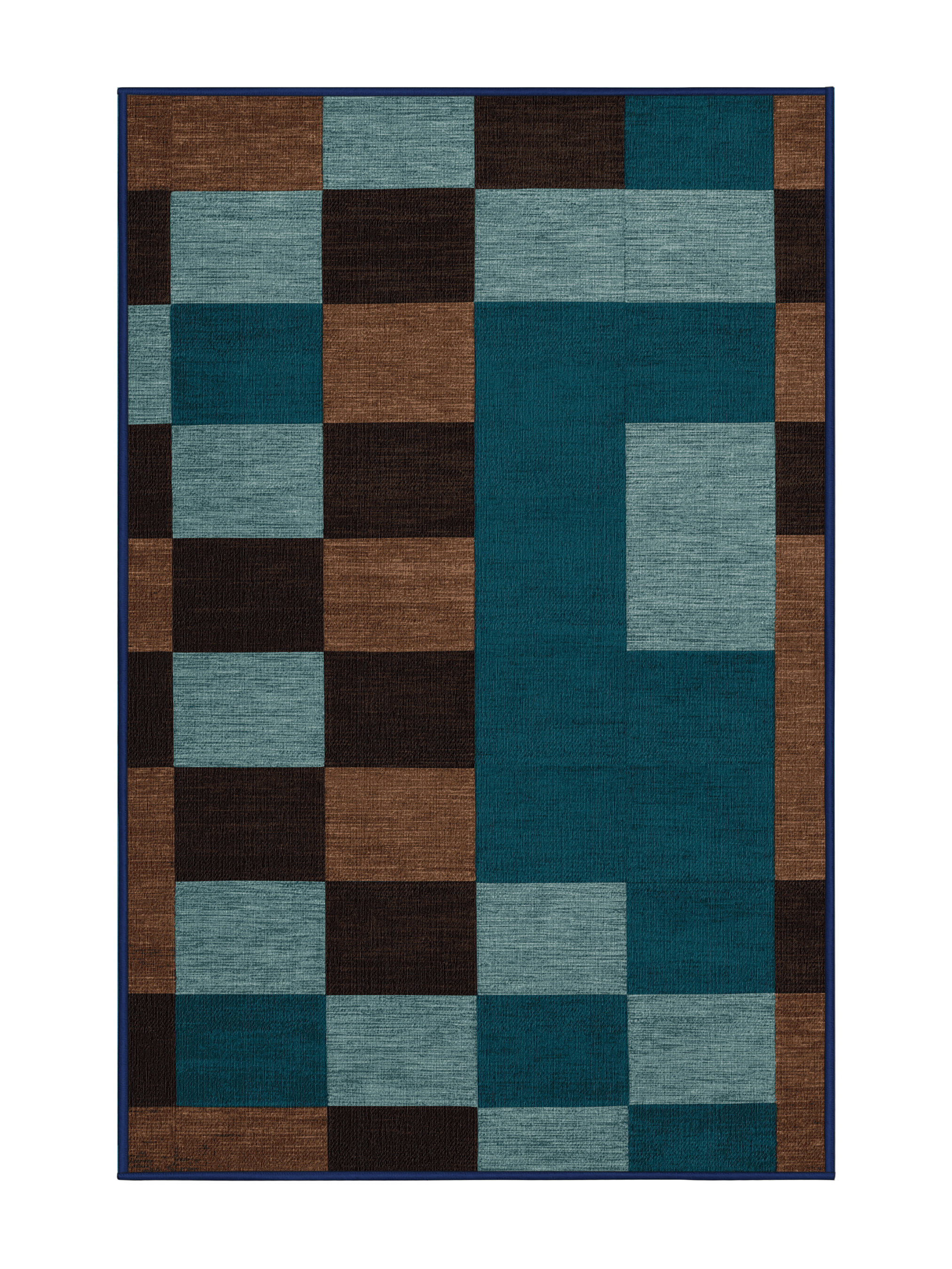 Hokku Designs Machine Washable Checkered Blue Area Rug | Wayfair