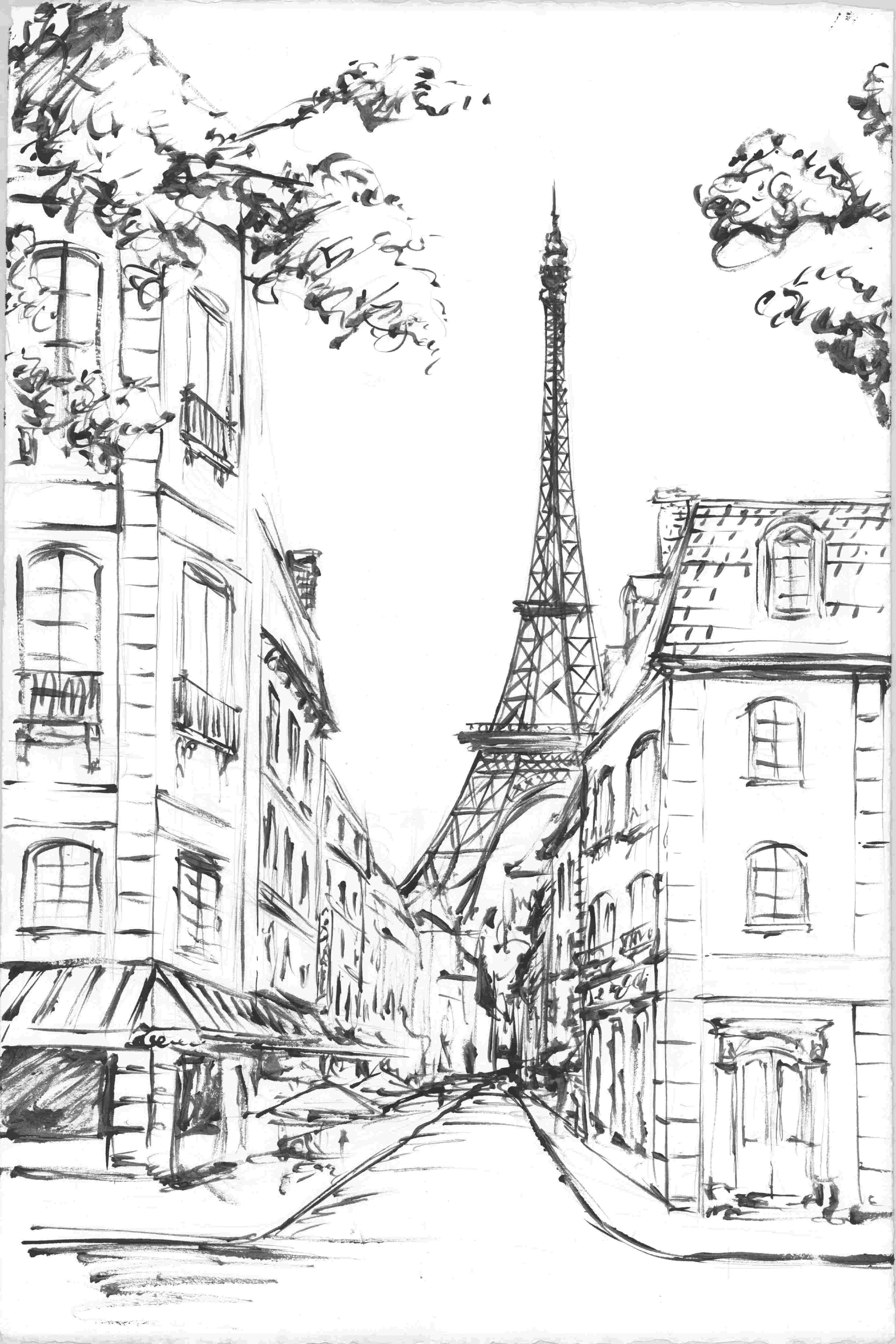 August Grove® Paris Sketch 1 On Canvas Drawing Print | Wayfair