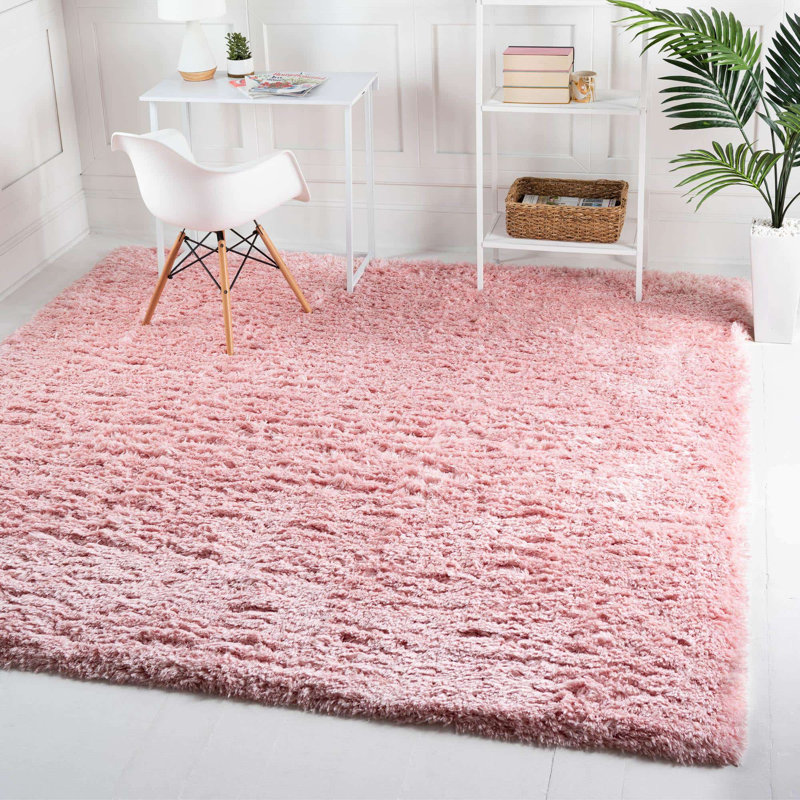 Willa Arlo Interiors Hermina Machine Woven Performance Light Pink Rug ...