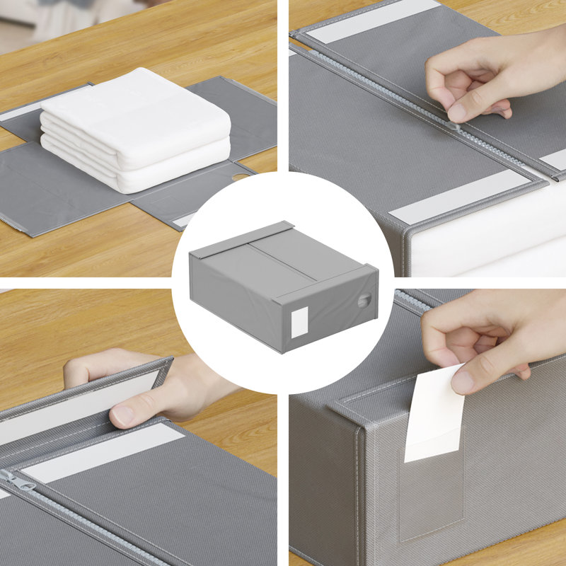 SpaceAid 8-Pack Bed Sheet Organizers and Storage, Foldable Linen Closet ...