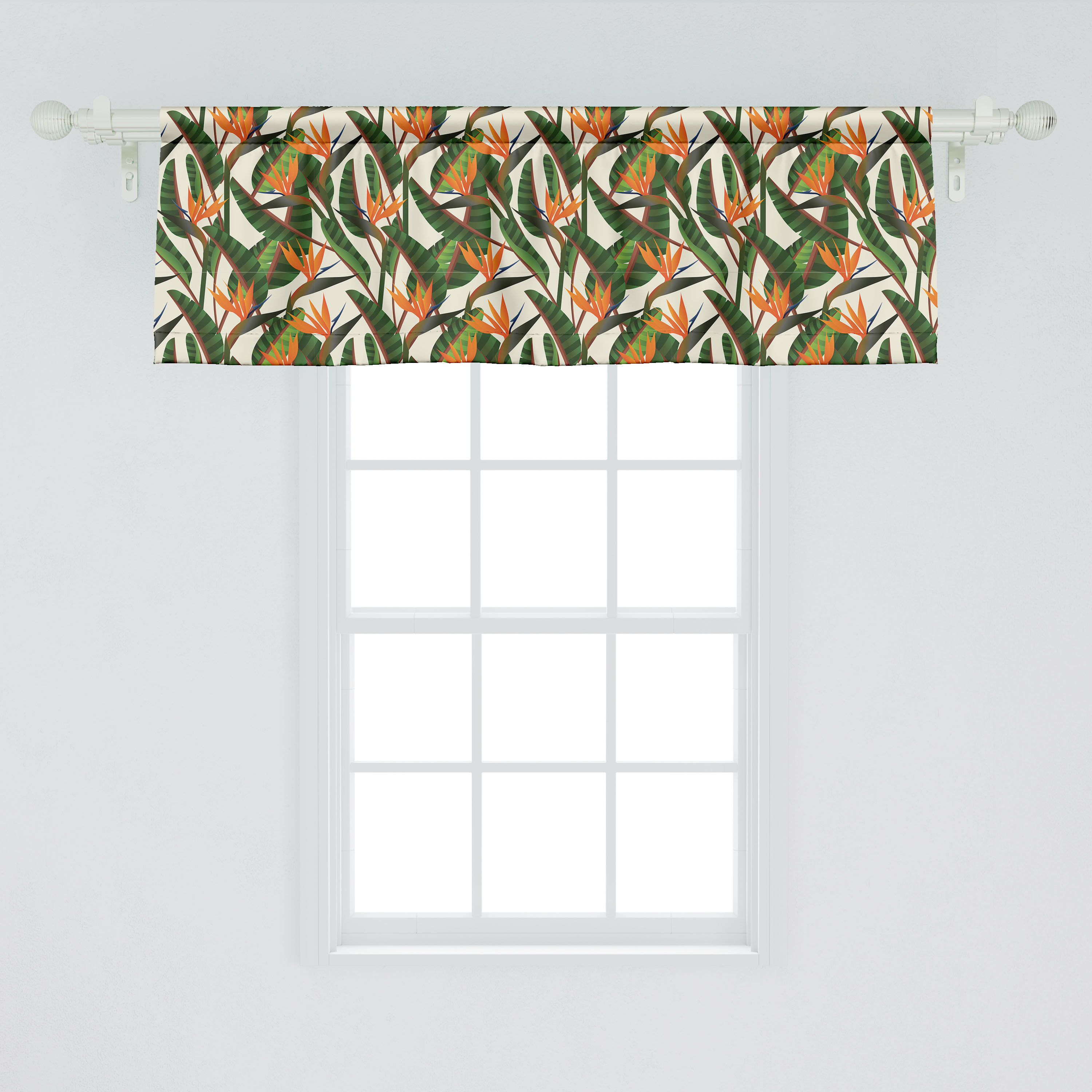Ambesonne Botanical Valance Pack of 2 Exotic Summer Jungle | Wayfair