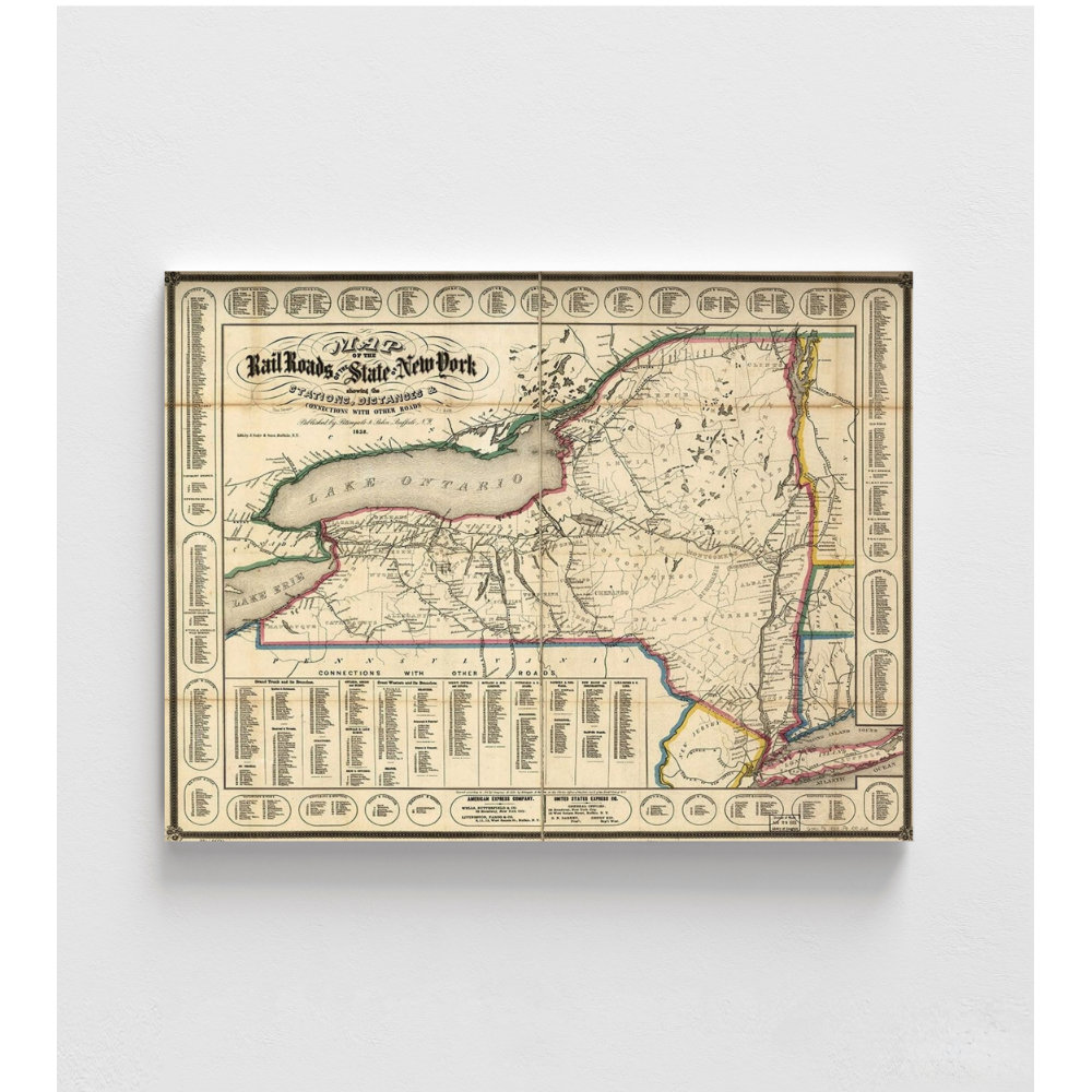 WeFrameArt New York Showing The Stations Distances And Connections With ...