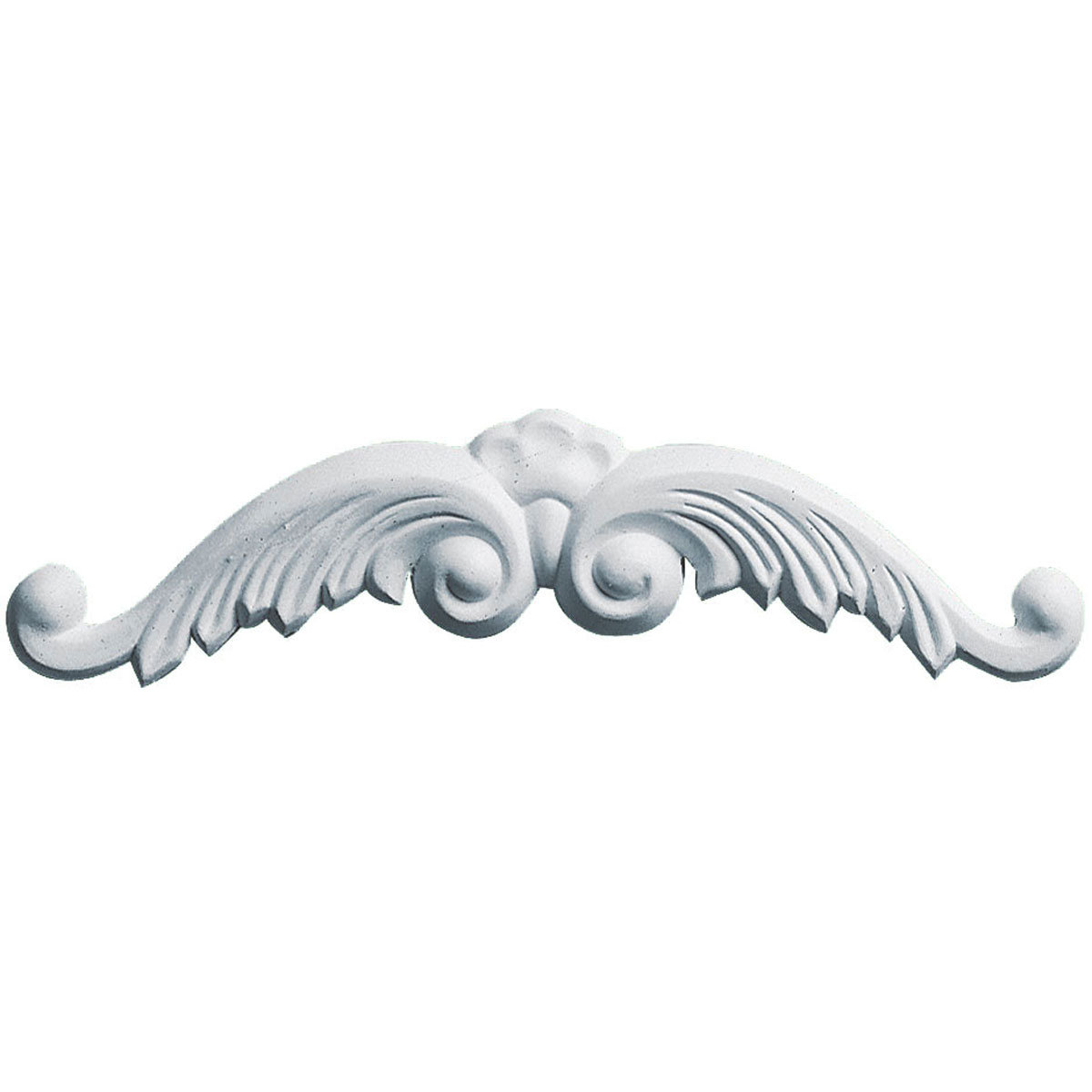 Ekena Millwork Wings 2"H x 9"W x 5/8"D Center Onlay Scroll | Wayfair