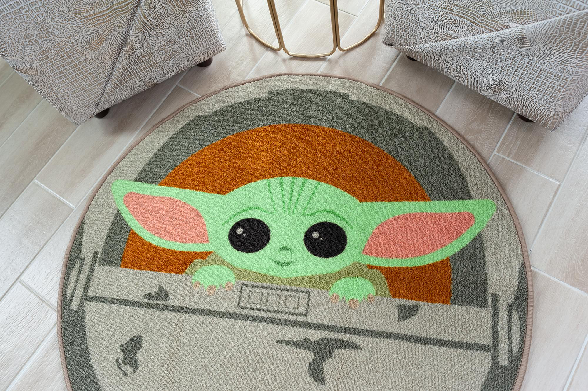 Ukonic Star Wars: The Mandalorian, The Child 39-inch Round Area Rug ...