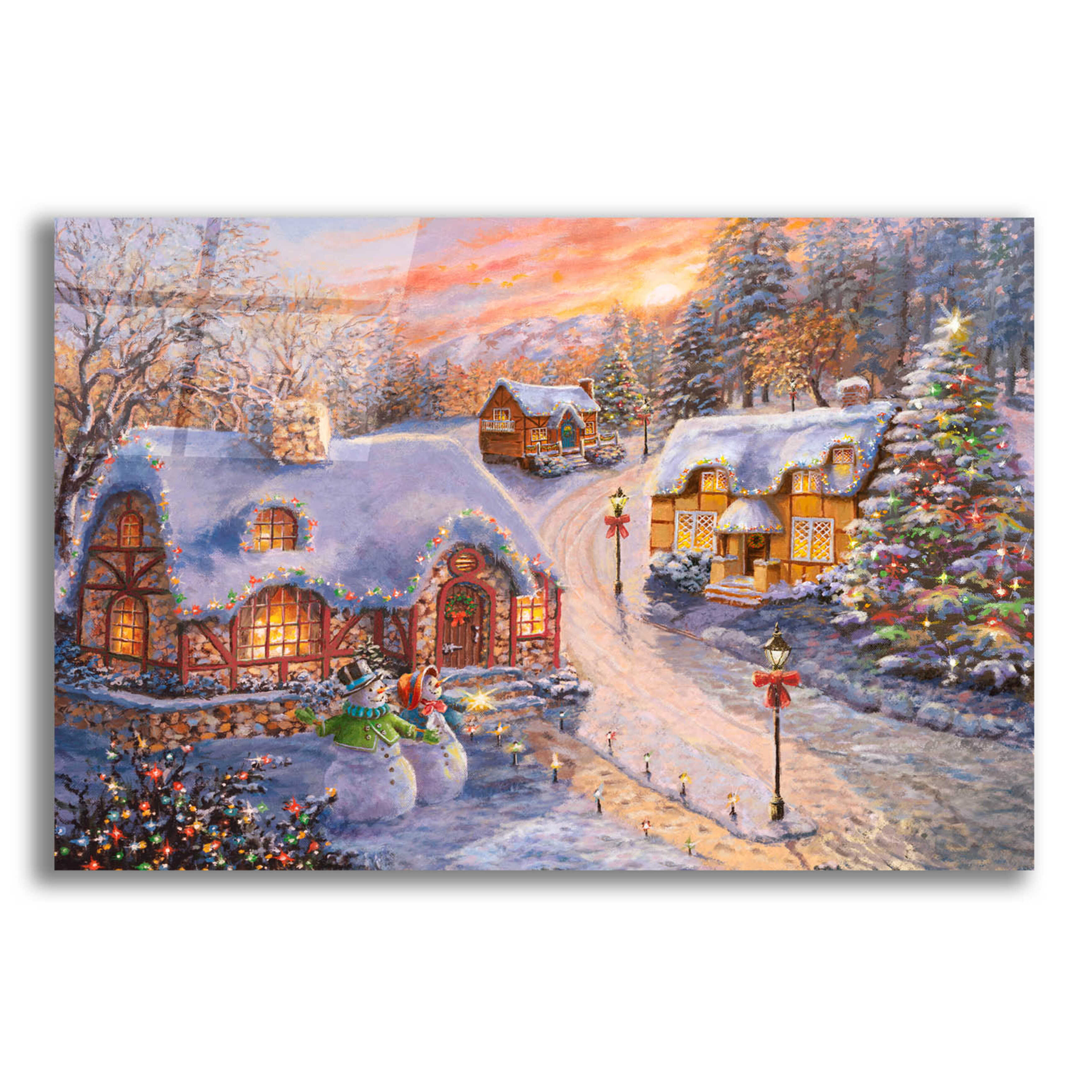 The Holiday Aisle® Winter Cottage Glow by Nicky Boehme - Unframed ...
