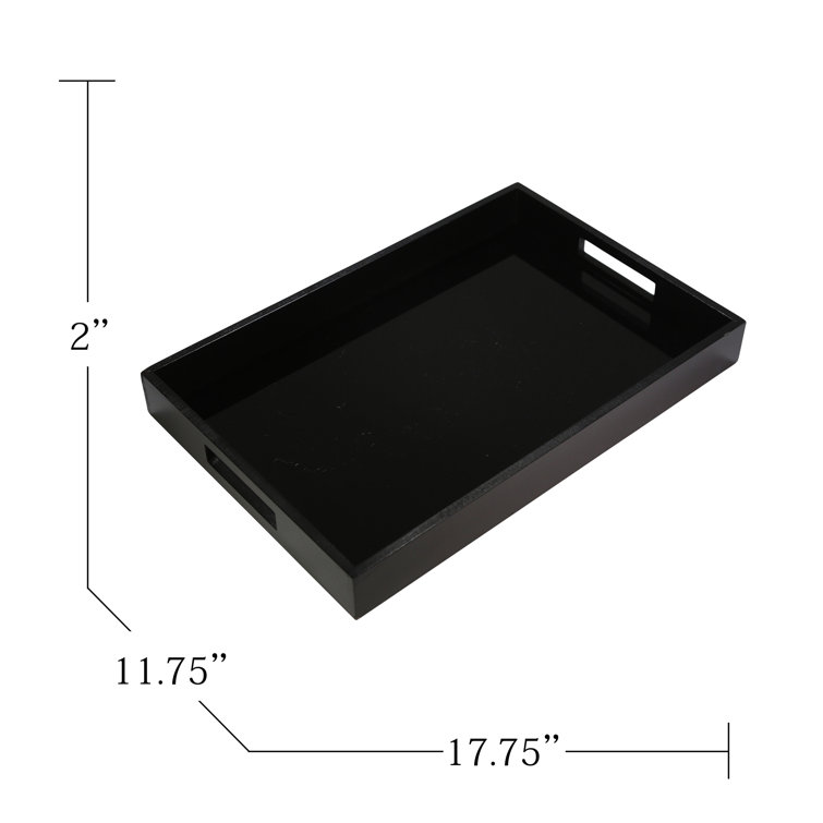 AllModern Bradshaw 18" Simple Black Serving Tray - Contemporary ...