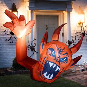 The Holiday Aisle® Halloween Inflatable 6 FT Halloween Inflatables Red ...