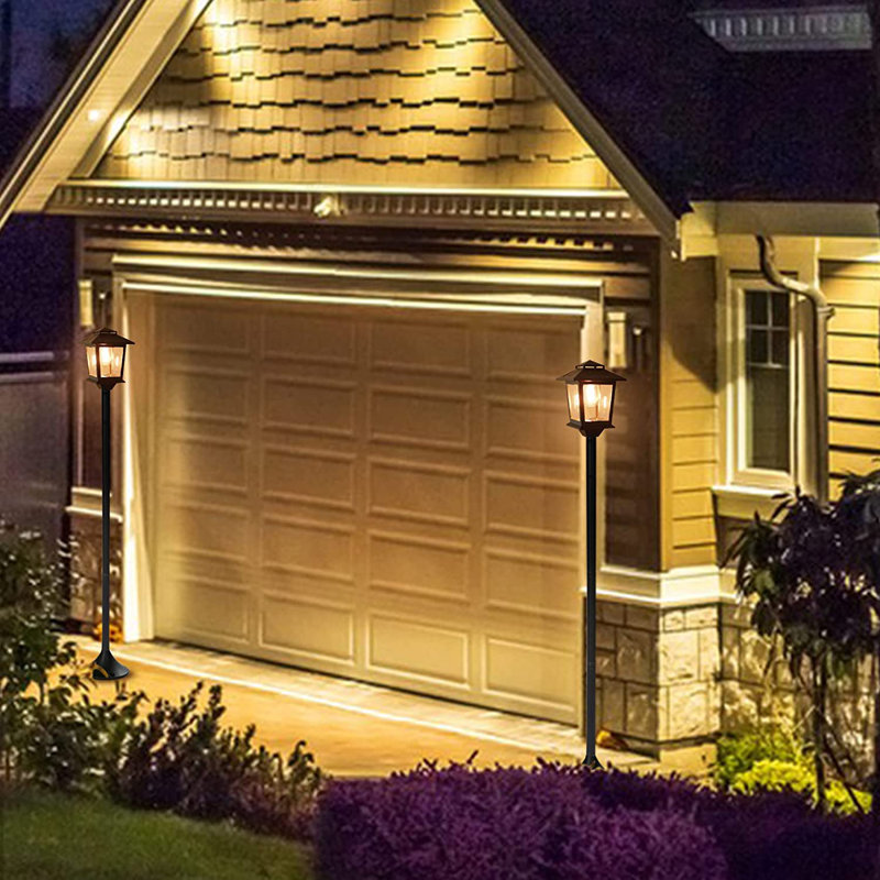 CG INTERNATIONAL TRADING Black Solar Powered Integrated LED Pathway ...