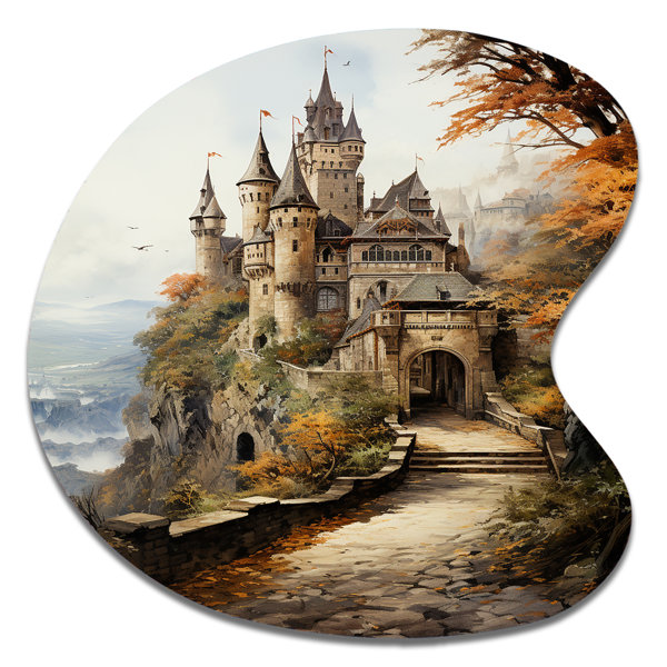 DesignArt Castles Medieval Splendor Rich - Castles Drop Shape Irregular ...