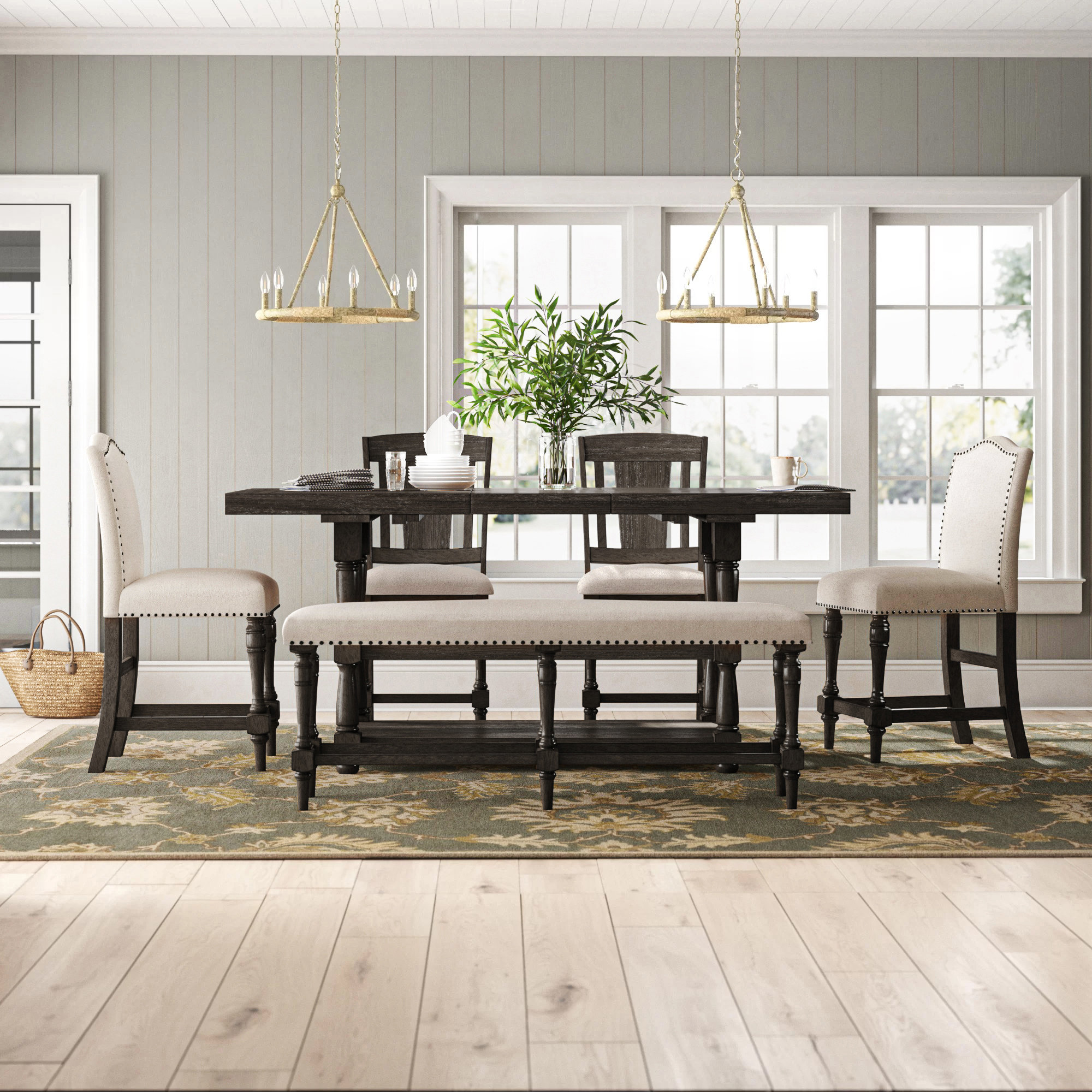 Lark Manor Jabree - Person Bun Feet Dining Set & Reviews | Wayfair
