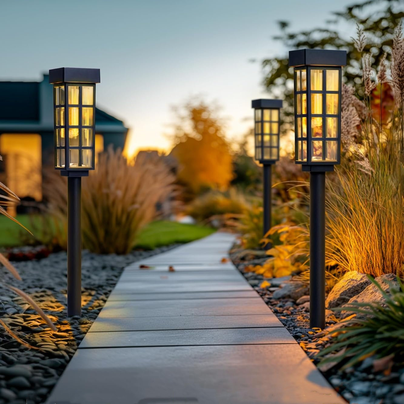 Arlmont & Co. 8 Pack Bright Garden Light With Auto On/Off | Wayfair