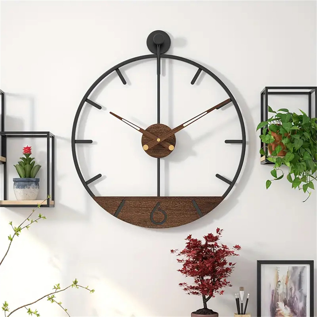 Astoria Grand Vintage European-style Walnut Wood Wall Clock With Silent ...